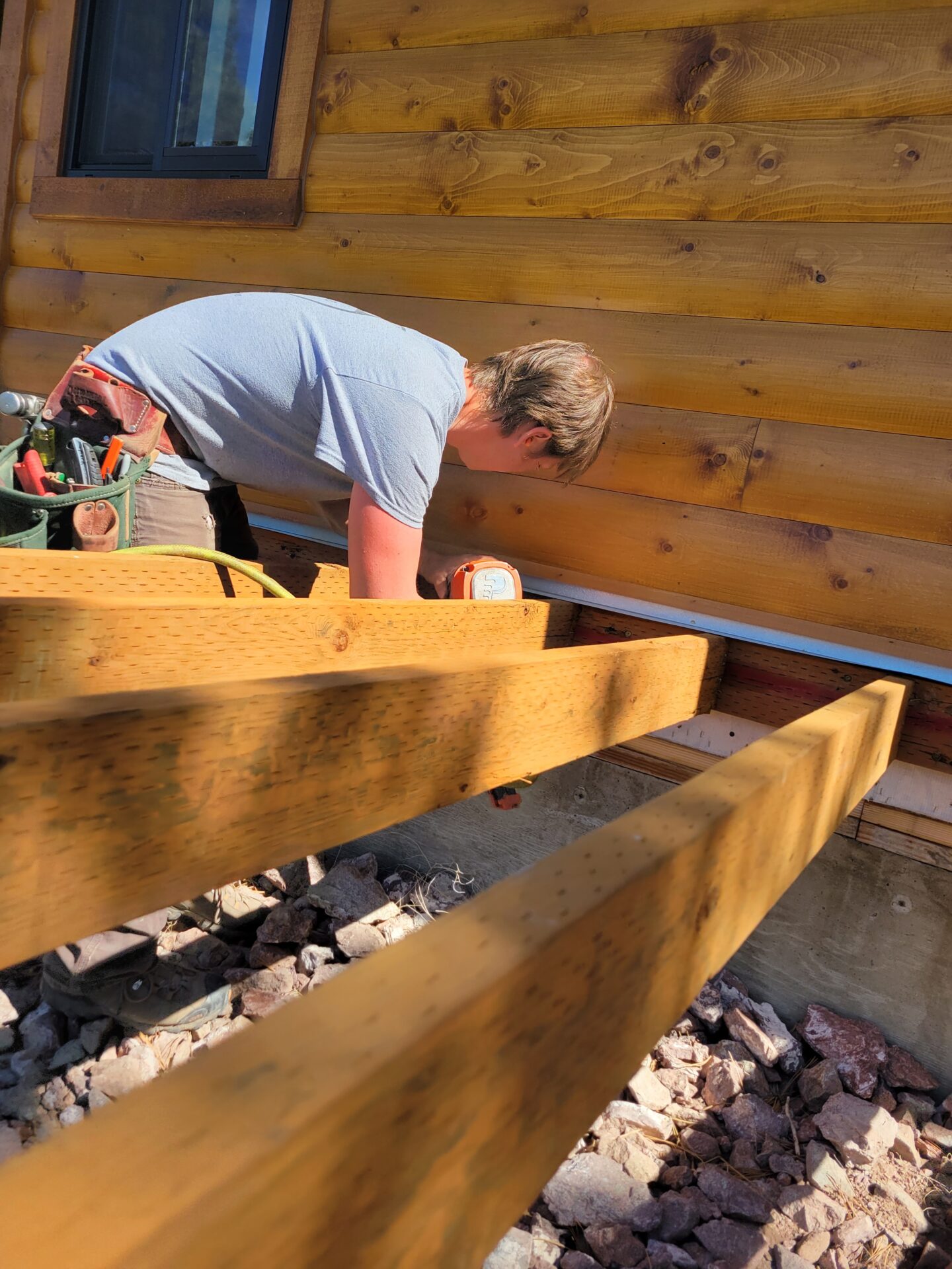 Log Siding Maintenance - Riverside Cabins